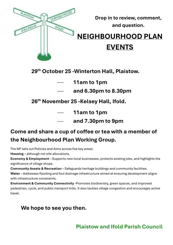 Neighbourhood Plan 2023 to 2039 - Plaistow and Ifold Parish Council
